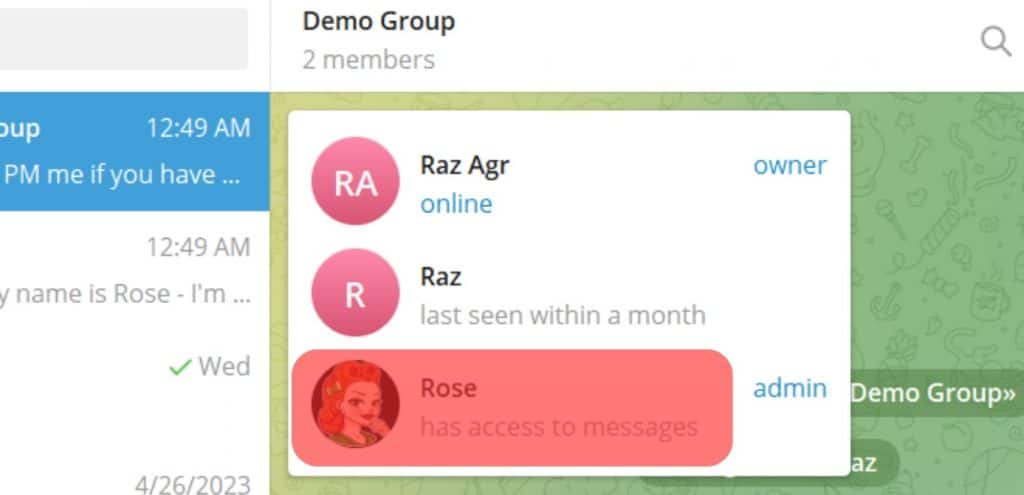 How To Add Rose to Telegram? | ITGeared
