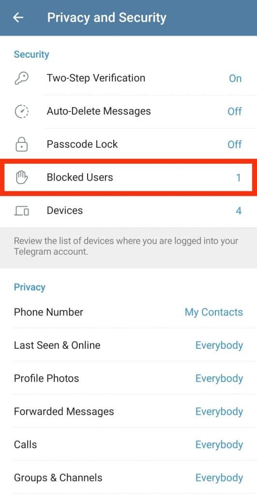 How To See Blocked Contacts on Telegram? | ITGeared
