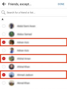 What Does Friends Except Mean on Facebook? | ITGeared